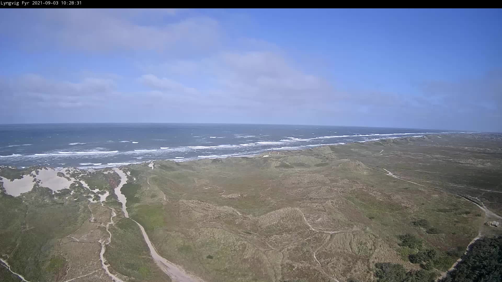 Live HD Webcam Hvide Sande: Holmsland Klit from Lyngvig Fyr by Esmark,Hvide Sande: Holmsland ...