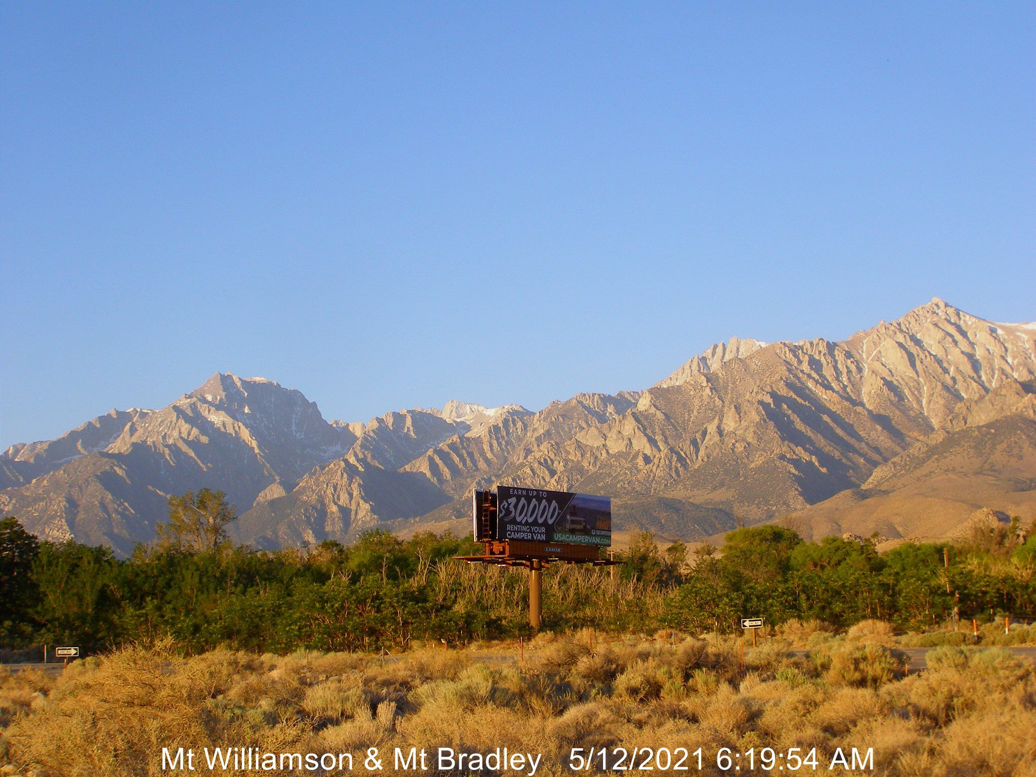 Live HD Webcam Independence, California: Mount Williamson,Independence ...