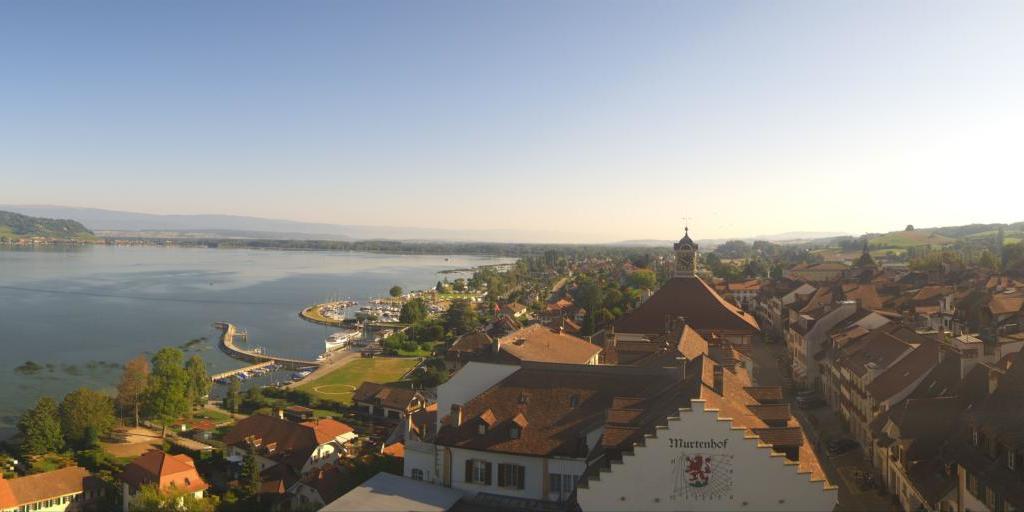 Live HD Webcam Murten: Panorama Lake Murten,Murten: Panorama Lake ...