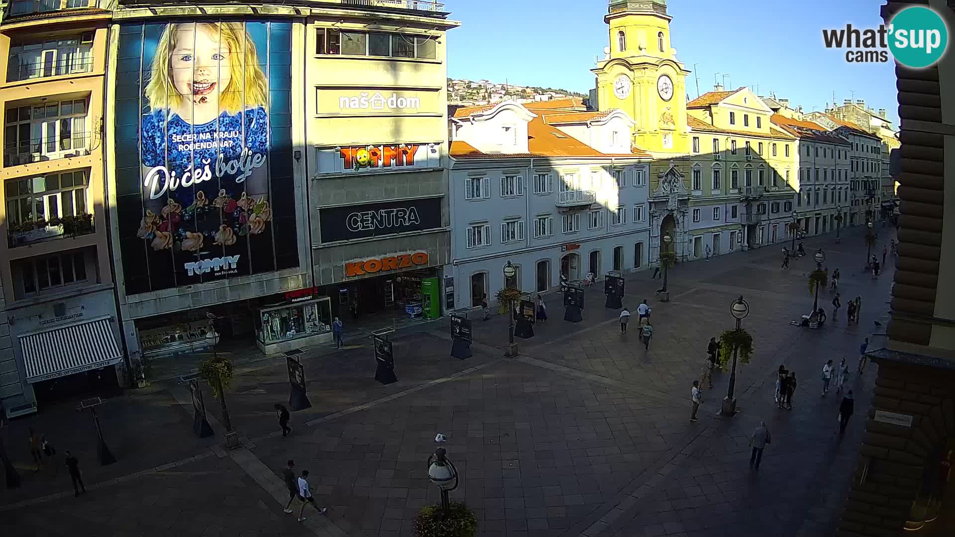 Live HD Webcam Rijeka: City Tower and Clock,Rijeka: City Tower and ...